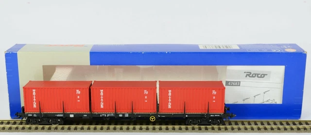 ROCO 47683 DB Maritainer Bogie Container Wagon Nem Close Couplings V Nr ...