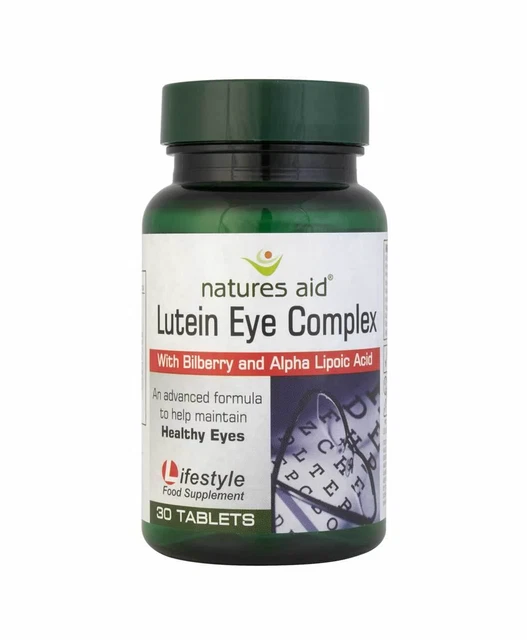 NATURES AID LUTEIN Eye Complex - 30 Tablets-6 Pack £48.27 - PicClick UK