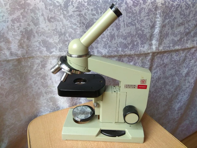 RARE ANTIQUE VINTAGE USSR Soviet measuring microscope biolam lens d 11 ...