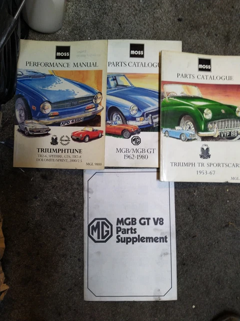 MGB & MGB GT V8 . Triumph TR 3 Moss Parts Books £27.76 - PicClick UK