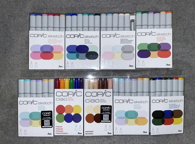 COPIC SKETCH / Ciao Markers - Lot Of 9 Sets / 54 Markers - NEW $100.00 - PicClick CA