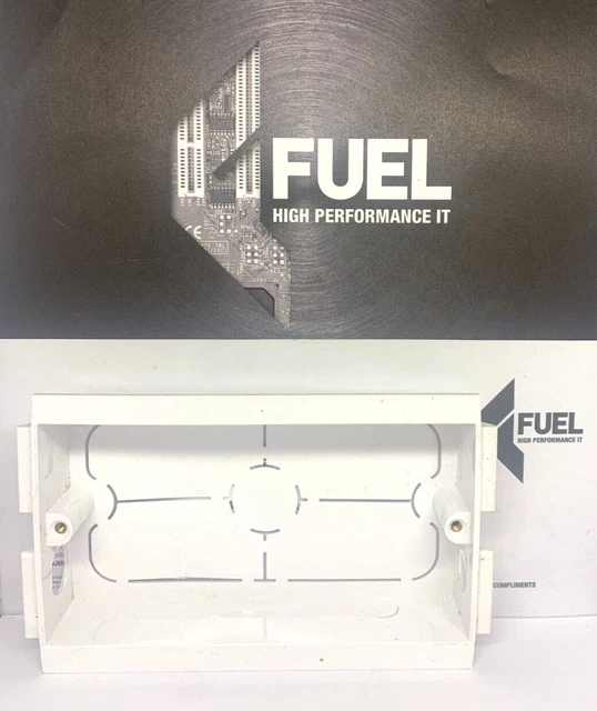 MITA WALL DADO Trunking 2 Gang Back 25mm deep Box - 2 Holes knocked out ...