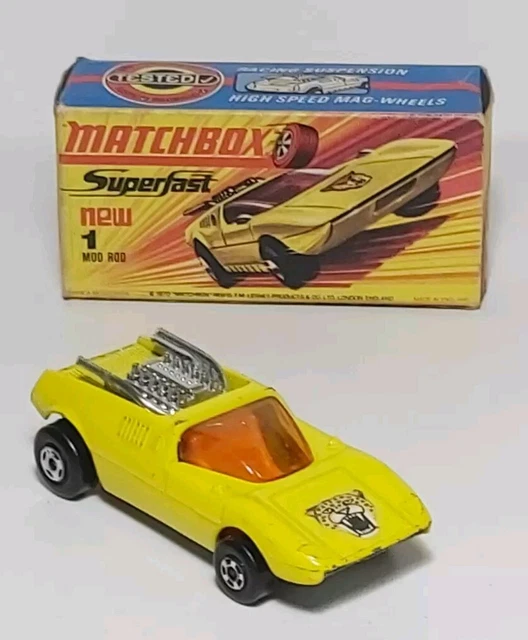 MATCHBOX SUPERFAST NO 1 Mod Rod 1971 - Boxed Vintage Diecast Car Cougar ...