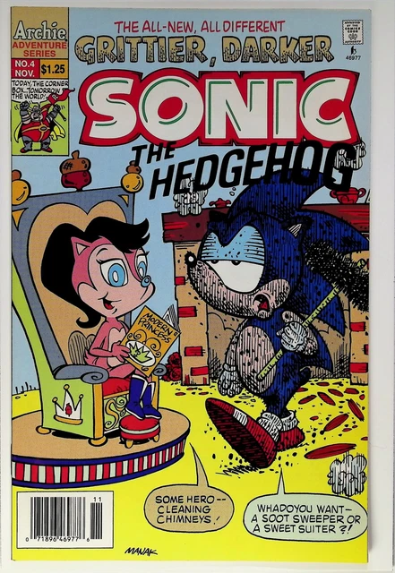 VINTAGE SONIC THE Hedgehog Archie Adventure Series Comic Issue 4 Nov ...
