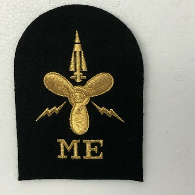 ROYAL NAVY Marine Engineering Lurex Thread Badge Patch 1990's £7.49 ...