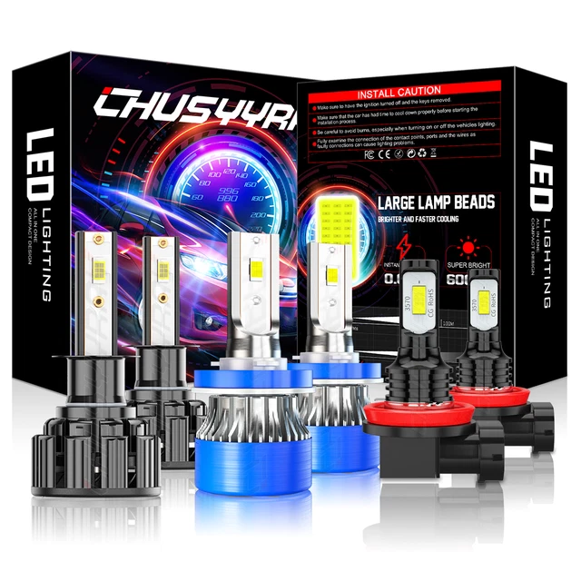 FOR 2011-2013 KIA Optima Led Headlight Hi/Lo+Fog lights Combo Bulbs ...