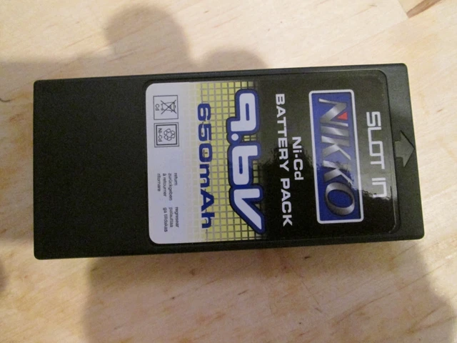 NIKKO GENUINE 9.6V SLOT-IN NI-CD BATTERY PACK eztec megamotors zaptoys ...