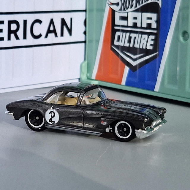 HOT WHEELS '62 Chevy Corvette Diecast Model Car - 1:64 - Excellent ...