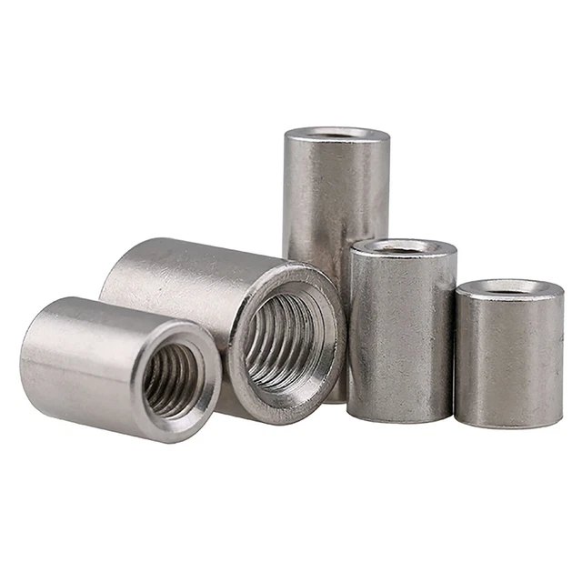 LANGMUTTERN GEWINDEMUFFEN EDELSTAHL A2 V2A Rund M3 M4 M5 M6 M8 M10 M12 M14 M16 EUR 2,11 ...