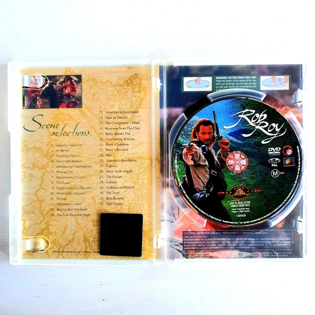 ROB ROY DVD Period Historical, Liam Neeson, Jessica Lange, Tim Roth ...