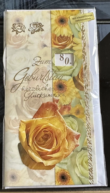 DREHZAHLEN GLÜCKWUNSCHKARTE ZUM Geburtstag Karte Mit Umschlag Karten Wünsche 16 EUR 1,00 ...