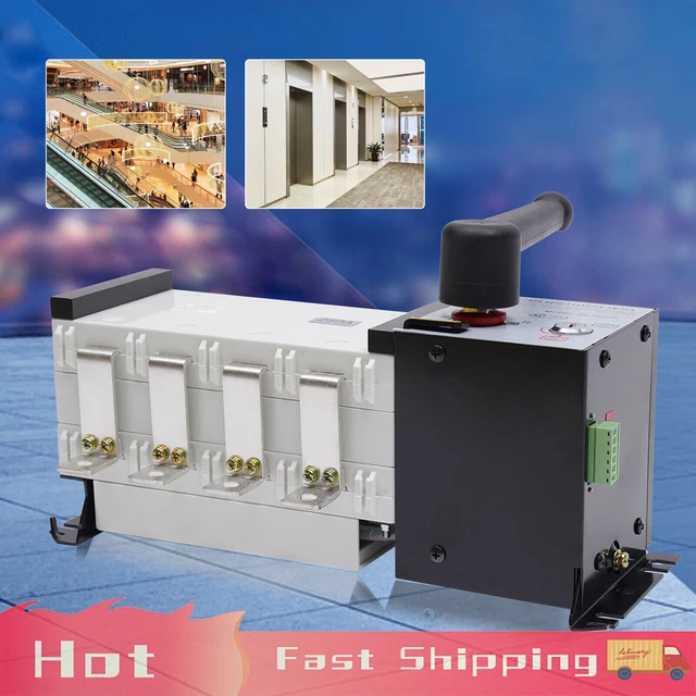DUAL POWER AUTOMATIC Transfer Switch 3 Phase Circuit Breaker Changeover ...