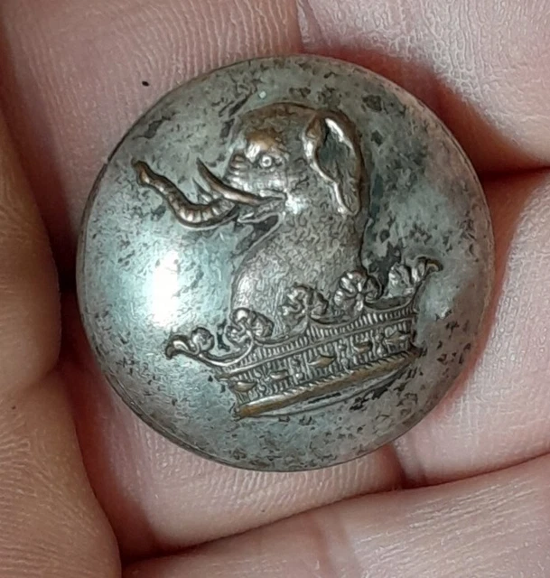 ANTIQUE LIVERY BUTTON Elephant Head From Ducal Crown Foley & Croker ...