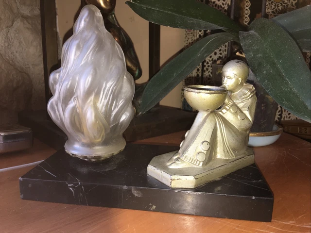 TABLE LAMP ART Deco Night Light Pierrot Perfume Diffuser £95.05 ...