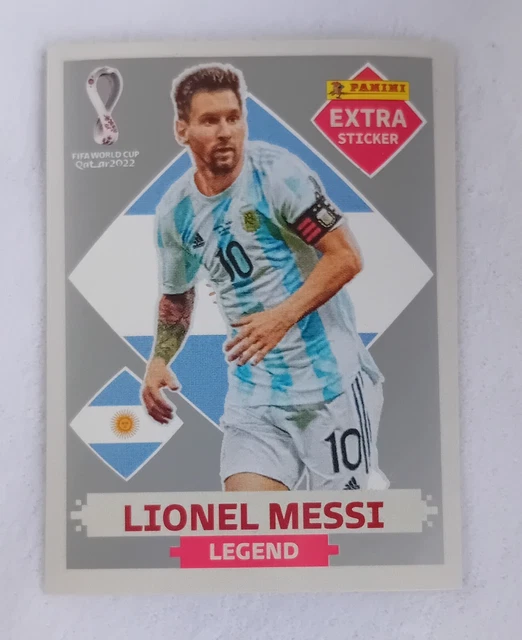 LIONEL MESSI LEGEND Qatar 2022 Panini Extra sticker Silver MINT £25.98 ...