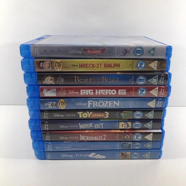 10 X DISNEY / Pixar Blu-ray Movie Bundle Planes Ralph Beauty Frozen ...