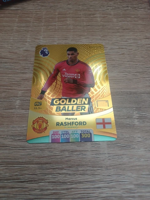 PANINI ADRENALYN XL Premier League 2024 MARCUS RASHFORD GOLDEN BALLER ...