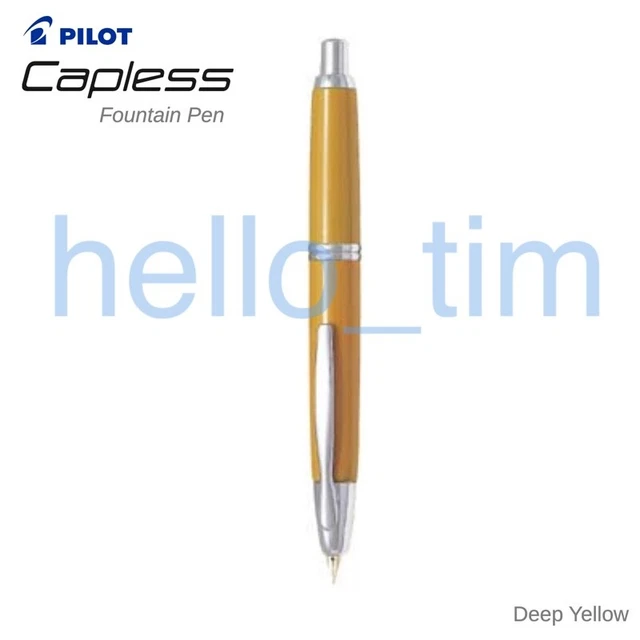 PILOT CAPLESS FOUNTAIN Pen Deep Yellow Stainless Medium Nib 226854 $109 ...