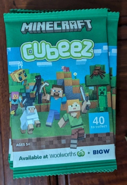 UNOPENED MINECRAFT CUBEEZ Packs - 2025 Woolworths $1.00 - PicClick AU