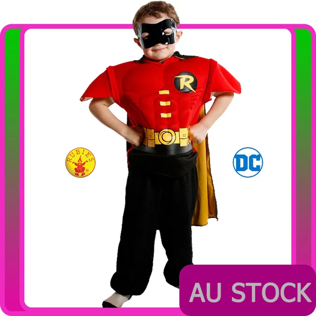 LICENSED KIDS ROBIN Eva Costume Superhero Child Boys Book Week DC ...