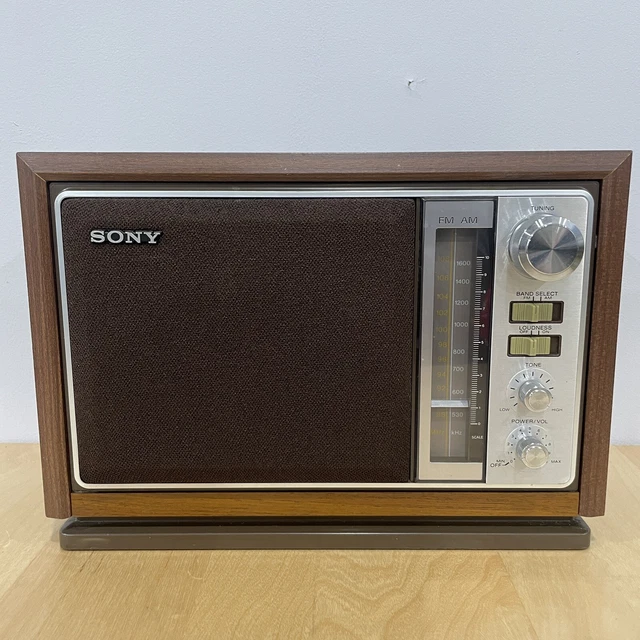 VINTAGE 1970S SONY ICF-9740W AM/FM Wood Cabinet Analog Tabletop Radio ...