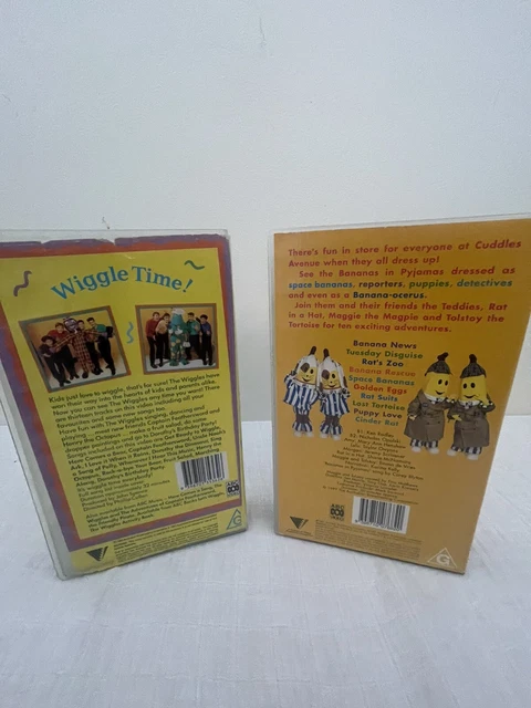 TWO VHS VIDEO Tapes Kids The Wiggles And Bananas In Pyjamas $16.00 ...