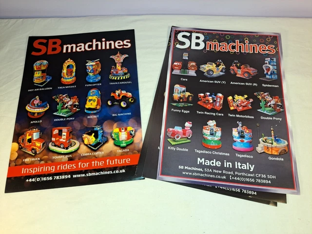 COIN OPERATED KIDDIE Ride Leaflets - SB Machines Flyers £2.00 - PicClick UK