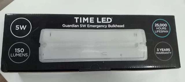 TIME LED GUARDIAN 5W Emergency Bulkhead Light 150 lumens 5W Cool white ...