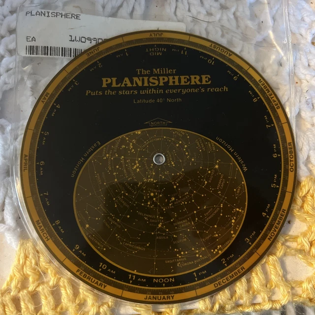VINTAGE 1988 STAR Map The Miller Planisphere Latitude 40 Degrees North ...