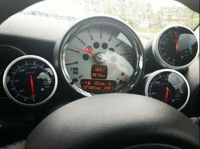 MINI COOPER/S/JCW R56 R55 R56 R57 R58 R59 R60 Dual Gauge Pod Black 60 ...