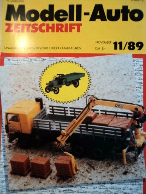 MODELL-AUTO ZEITSCHRIFT 10 Jahrgang 11/89 Fachzeitschrift über HO ...