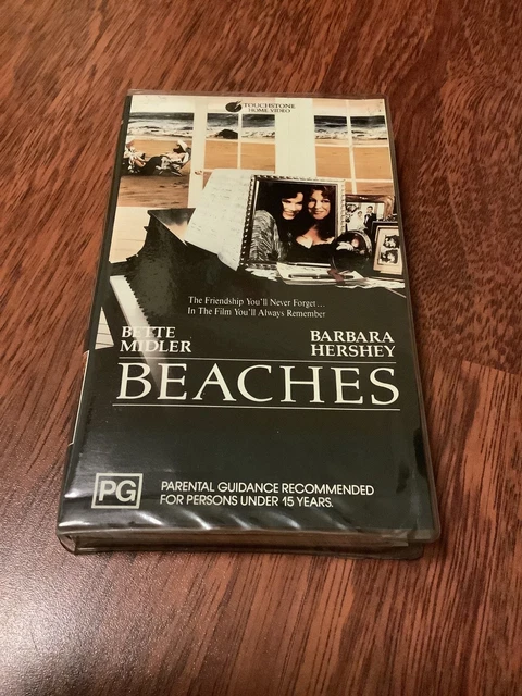 BEACHES VHS SMALL Clamshell Case Touchstone Midler Hershey Aus Rare $22 ...