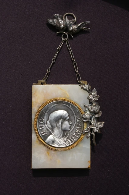 ANCIEN PORTE-RAMEAU VIERGE Marie et colombes - Ava Maria EUR 20,00 ...