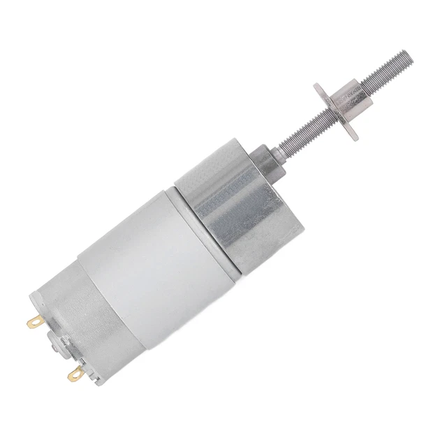 SELF LOCKING DC Worm Gear Motor With Flange M6 Rotating Shaft Thread ...