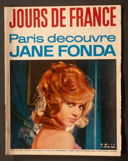 'JOURS DE FRANCE' French Vintage Magazine Jane Fonda Cover 1 February ...