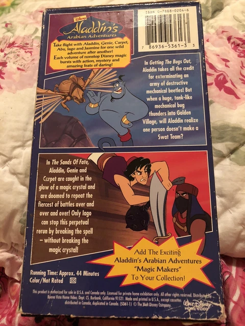 WALT DISNEY ALADDIN'S Arabian Adventures Creatures of Invention VHS ... WALT DISNEY ALADDIN'S Arabian Adventures Creatures of Invention VHS ...