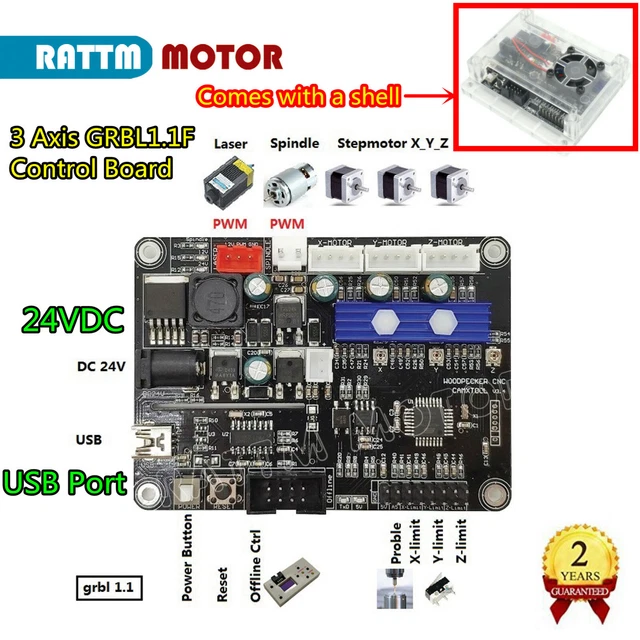 SCHEDA DI CONTROLLO USB 3 assi GRBL 1.1F controller macchina incisione laser CNC EUR 28,96 ...