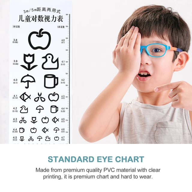 EYE CHART TEST Visual Exam Coloring Posters for Kids Water Proof £5.46 ...