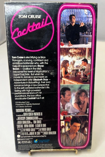 COCKTAIL VHS SEALED Slip Sleeve Tom Cruise Elisabeth Shue Touchstone ...