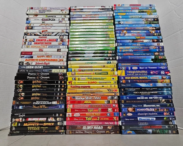 WHOLESALE LOT 100+ DVDs Kids & Family Children's Baby Pixar Disney Elmo Potter $38.38 - PicClick CA