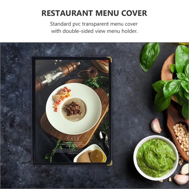 3 PCS TRANSPARENT Menu Sleeve Recipe Book Protector Waterproof Holder ...