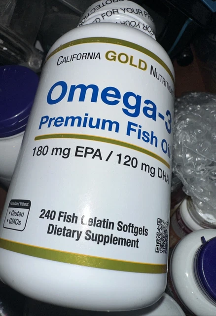 CALIFORNIA GOLD NUTRITION -Omega-3 Premium Fish Oil - 180 EPA / 120 DHA ...