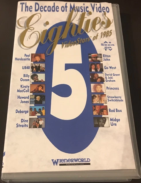 THE DECADE OF Music Video Vhs Rare Eighties Video Stars Of 1985 Elton ...