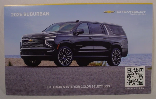 2026 CHEVROLET SUBURBAN Paint Color Chip Brochure - Original $17.97 ...