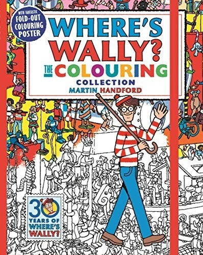 WHERE'S WALLY? THE Colouring Collection with Fold Out Colouring Poster ...