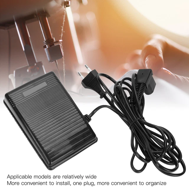 SEWING MACHINE FOOT Pedal Controller 3 Pin Plug W/ 2m/6.6ft Cord Length ...