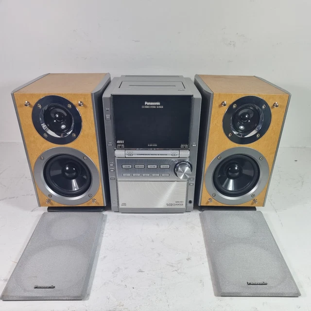SISTEMA MICRO STEREO Panasonic SA-PM28, cambia 5 CD e deck nastro ...