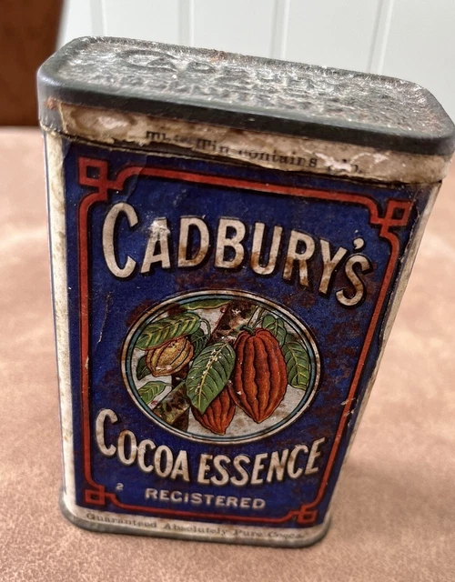 ANTIQUE CADBURY’S COCOA Essence Tin Queen Victoria Royal Authority ...