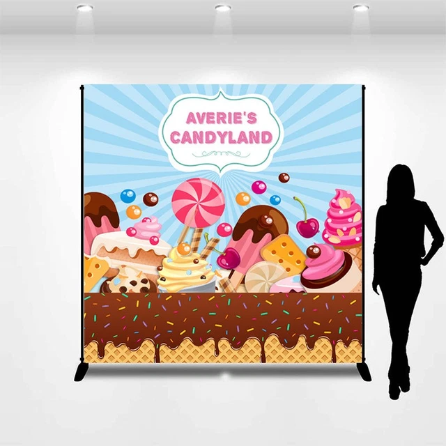 CUSTOM CANDYLAND DESSERT Birthday Backdrop For Girl $35.97 - PicClick AU