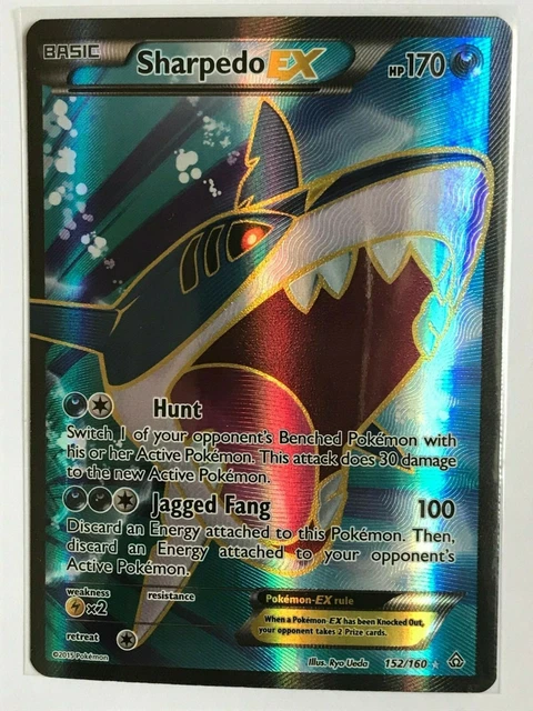 SHARPEDO EX FULL ART ULTRA RARE 152/160 Pokemon TCG XY Primal Clash ...